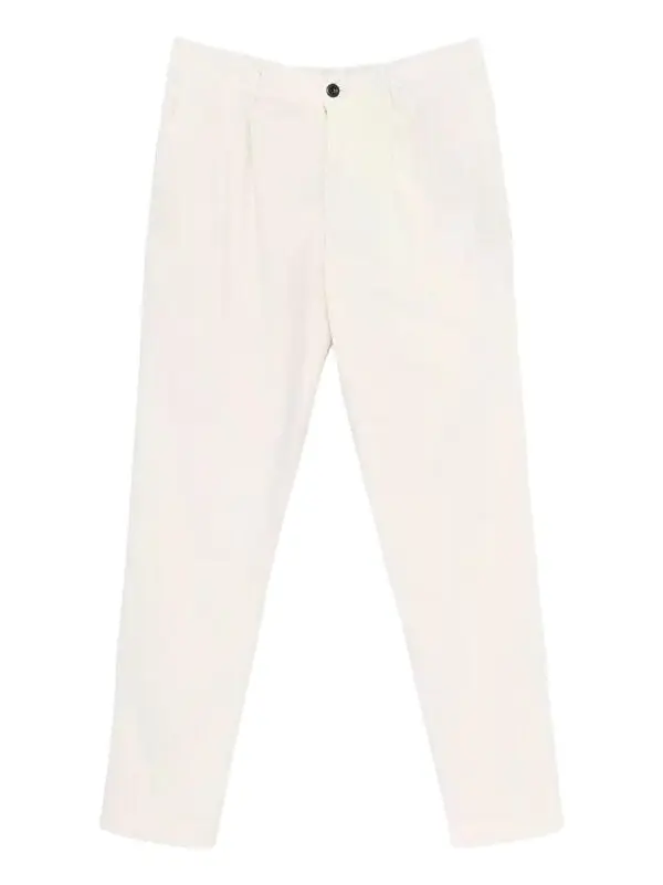 Incotex Pleated Cotton Trousers - Neutrals