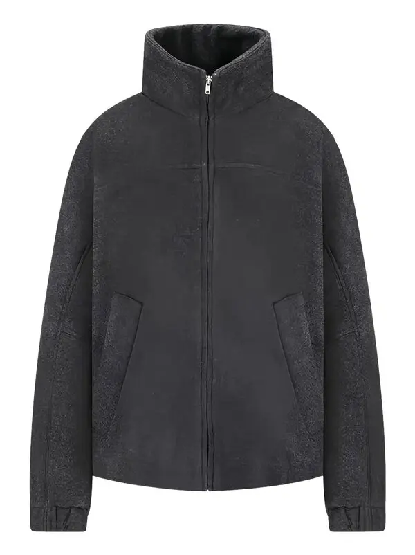 MORDECAI High-neck Zip-front Jacket - Grey