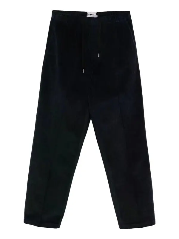 CELLAR DOOR Drawstring Corduroy Trousers - Black