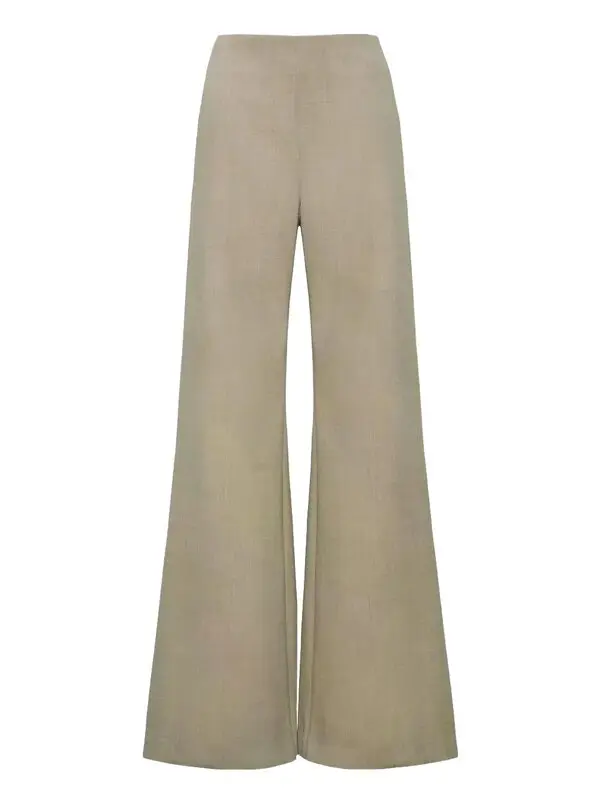 Adam Lippes Flared Trousers With Welt Pockets - Neutrals