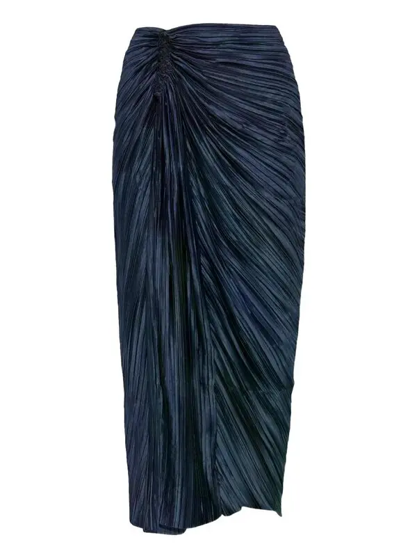 Cult Gaia Pleated Draped Skirt - Blue