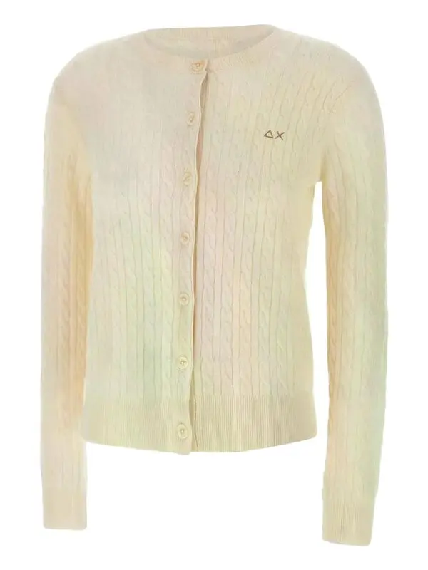 SUN 68 Cable-knit Cardigan - Neutrals