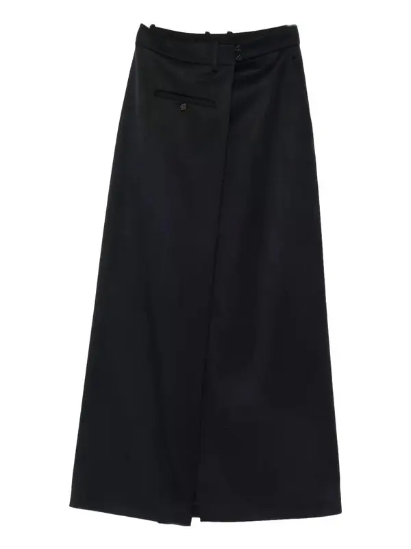 Erika Cavallini Wrap-front Midi Skirt - Blue