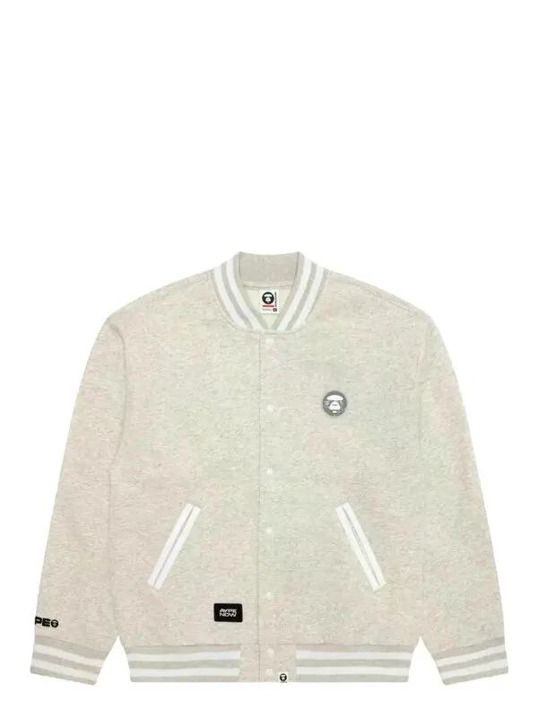 AAPE BY *A BATHING APE® Logo-patch Buttoned Bomber Jacket - Grey