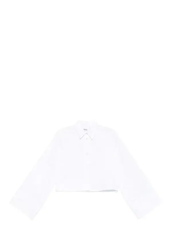 Erika Cavallini Button-down Cropped Shirt - White