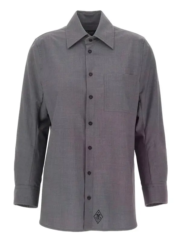 Seafarer Patch-pocket Button-down Shirt - Grey