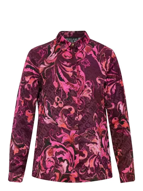 Versace Baroque-print Shirt - Pink