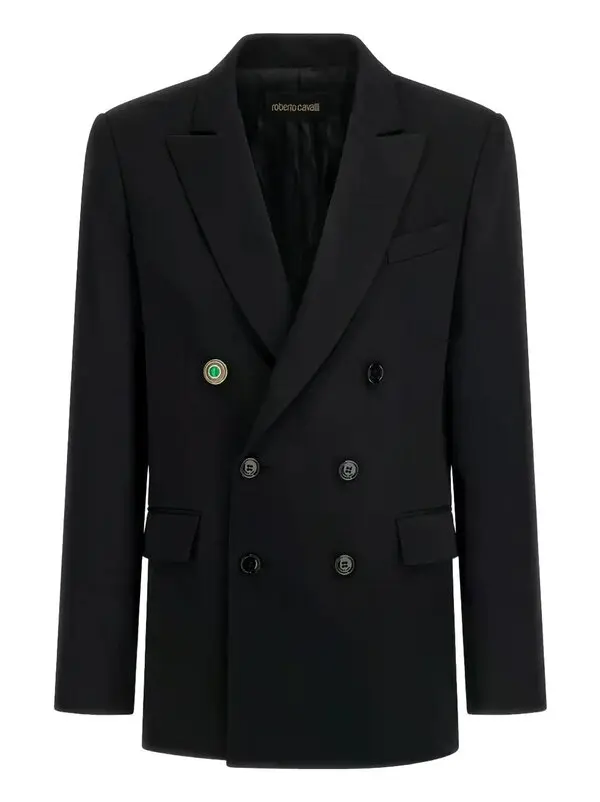 Roberto Cavalli Double-breasted Blazer - Black