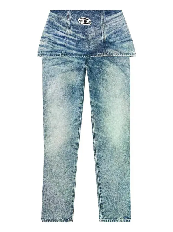 DIESEL® Peplum-waist Jeans - Blue