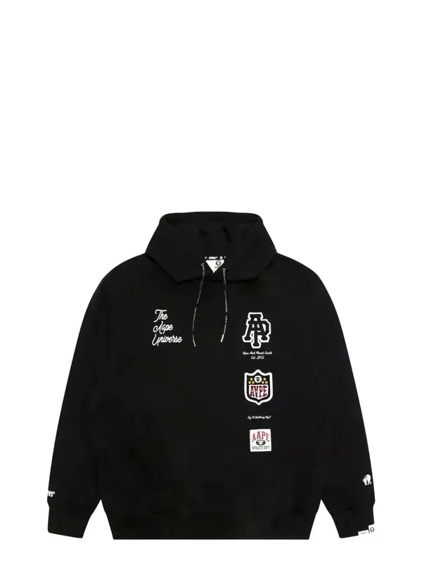 AAPE BY *A BATHING APE Long-sleeve Embroidered Hoodie - Black