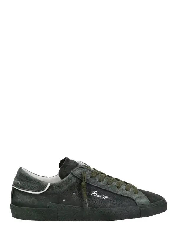 Philippe Model Suede Panelled Low-top Sneakers - Green