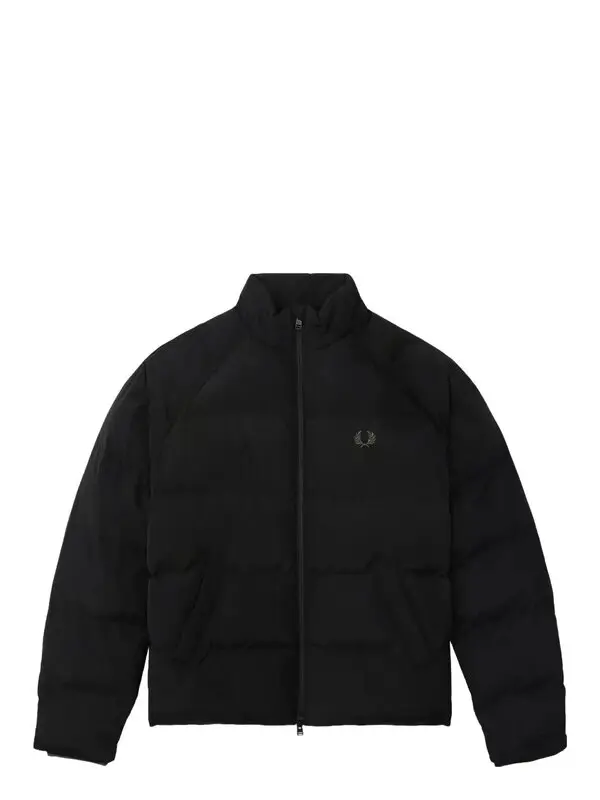 Fred Perry Quilted Laurel-wreath Padded Jacket - Black