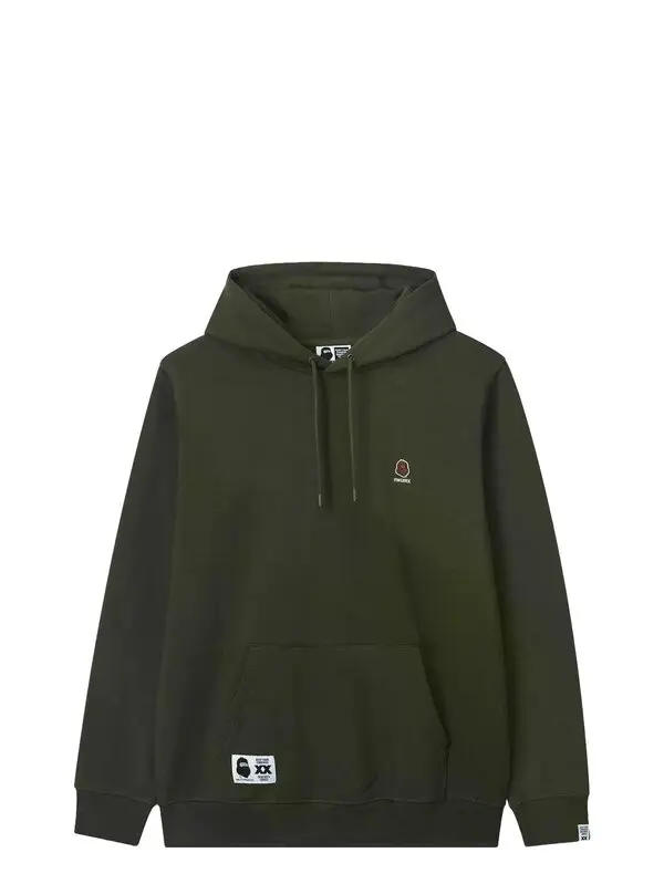 FINGERCROXX Embroidered Kangaroo-pocket Hoodie - Green