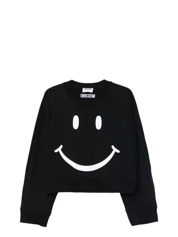 Moschino Face-print Sweatshirt - Black