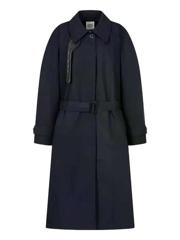 STUDIO TOMBOY Belted Trench Coat - Blue