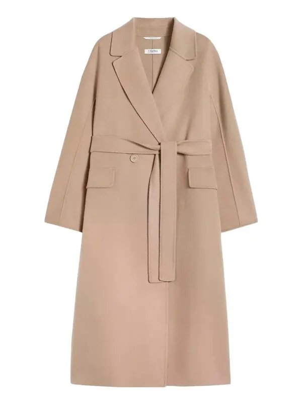 Max Mara Belted Notched-lapel Coat - Neutrals