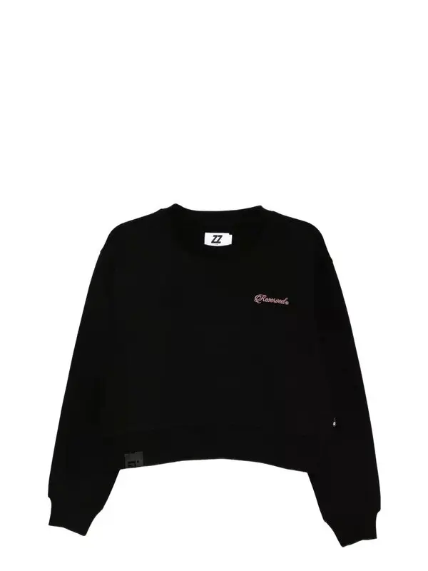 Izzue Embroidered Slogan Sweatshirt - Black
