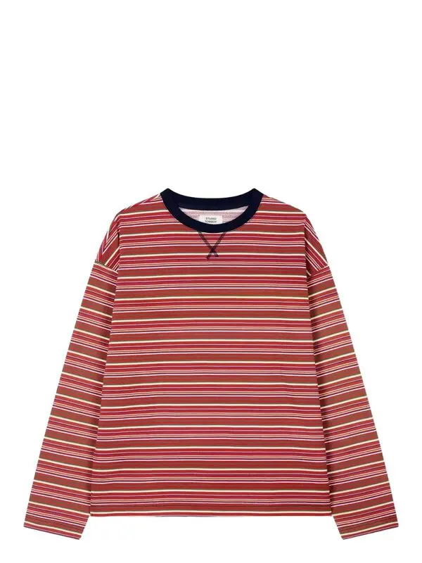 STUDIO TOMBOY Striped Long-sleeved T-shirt - Red