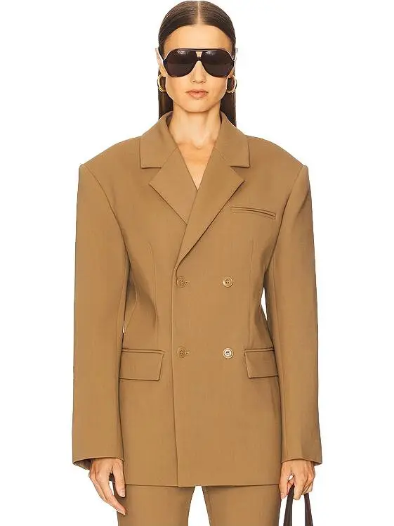 Nanushka Diante Blazer - Brown