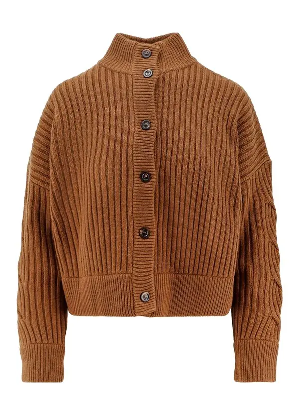 Max Mara Wool And Cashmere Cardigan - Brown