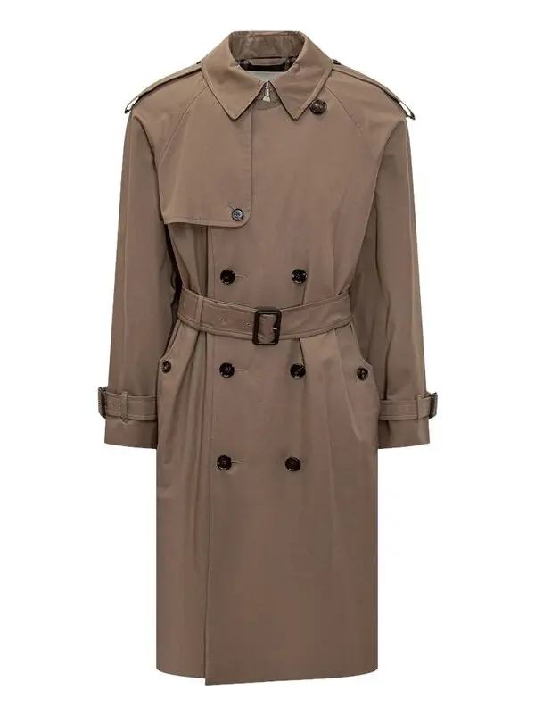 Burberry Long Double-breasted Trench Coat - Brown