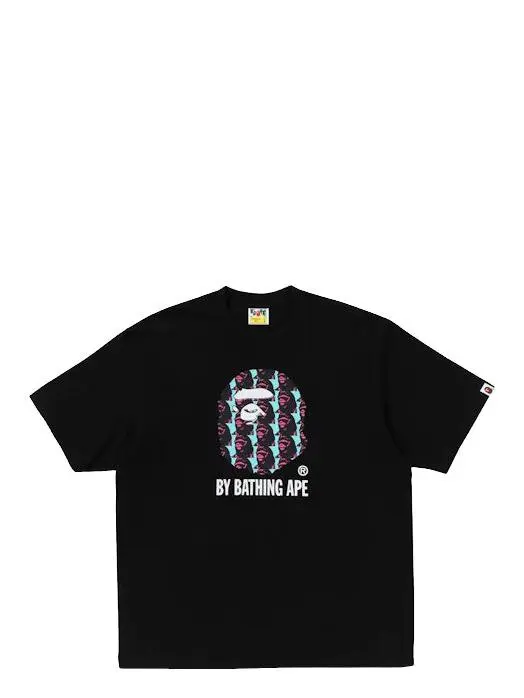 A BATHING APE Ape Head Pattern Bathing Ape Relaxed Fit Tee Shirt - Black