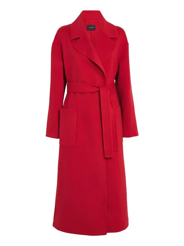 Fabiana Filippi Wool-cashmere Wrap Coat - Red