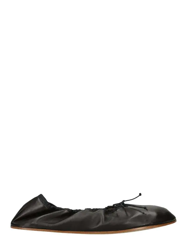 THE ROW Nappa Leather Ballet Flats - Black