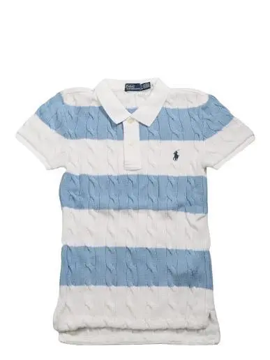 Polo Ralph Lauren Short Sleeve Top - White/carolina Blue