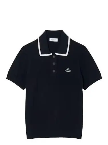 Lacoste Short Sleeved Polo Golf Sweater - Navy Blue