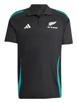 Adidas All Blacks Polo Shirt - Black All Black Pure Teal