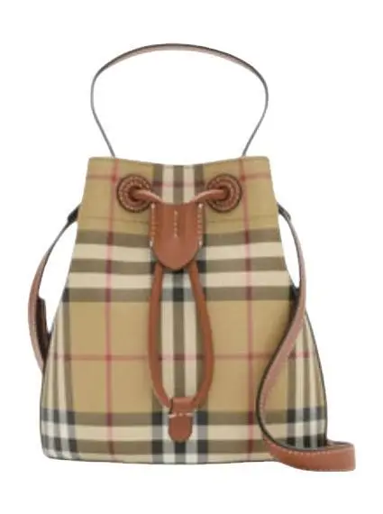 Burberry Drawstring Bag - Vintage Check/briar Brown