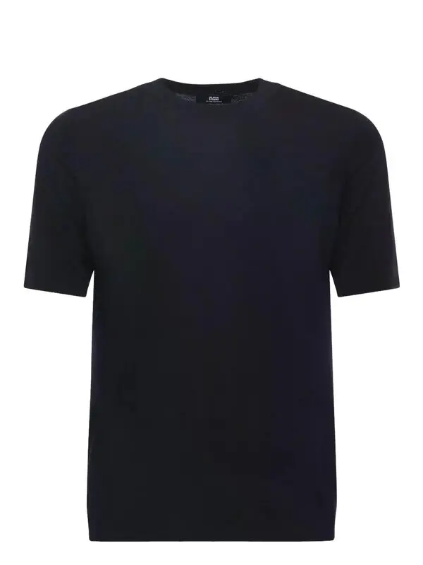 Alpha Studio Short-sleeve Knitted T-shirt - Black