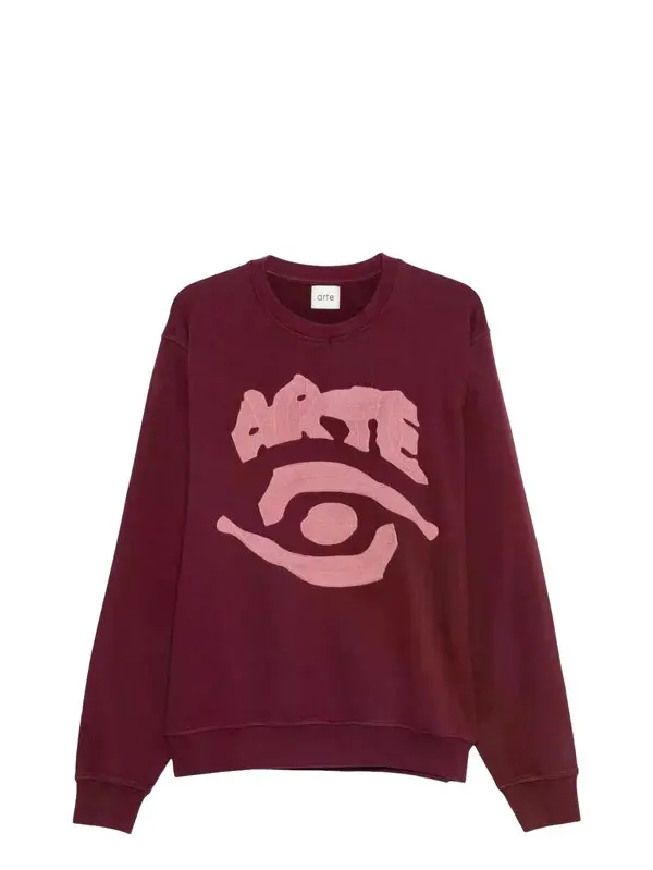 ARTE ANTWERP Embroidered Eye Sweatshirt - Red