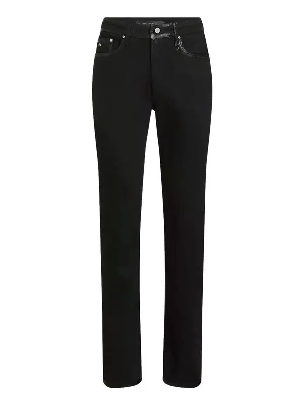 Karl Lagerfeld Coated Detail Jeans - Black