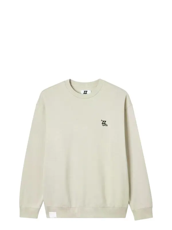 Izzue Embroidered Logo Crew-neck Sweatshirt - Neutrals