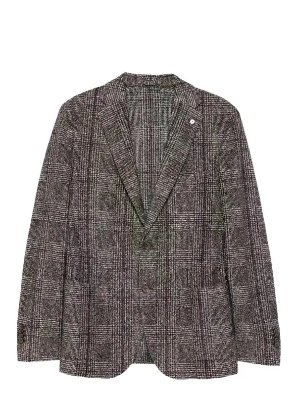 L.B.M. 1911 Checked Blazer - Brown