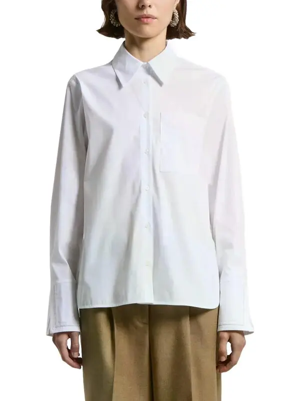 Peserico Pocket-cuff Cotton-blend Shirt - White