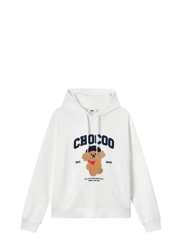 CHOCOOLATE Bear-print Hoodie - Neutrals