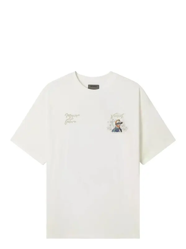MUSIUM DIV. Face-print Cotton T-shirt - White