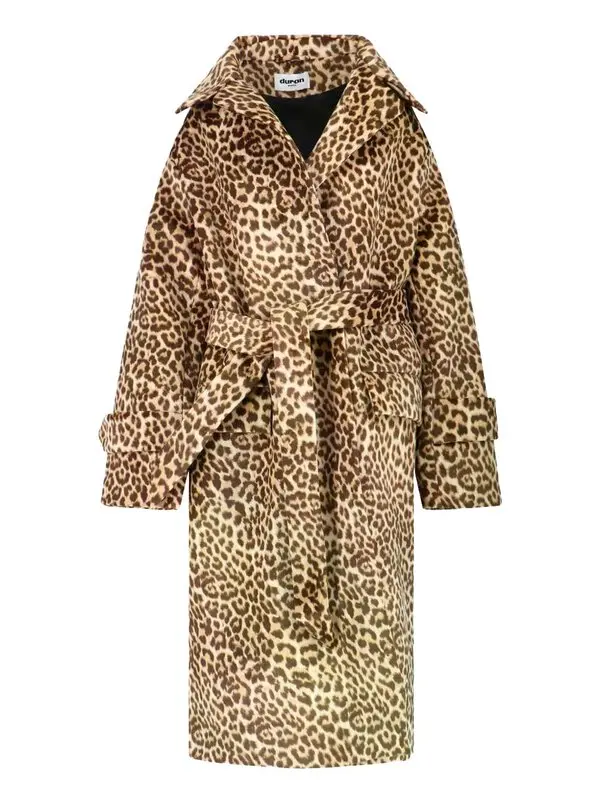 DURAN LANTINK Leopard-pattern Coat - Brown