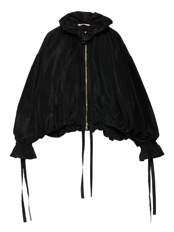 Vivetta Ruffled Zip-front Jacket - Black