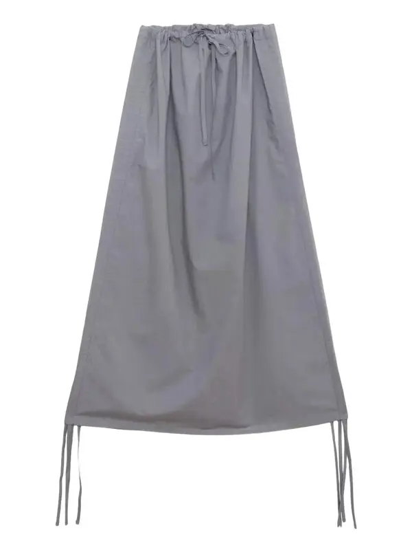 BASERANGE Drawstring-detail Gathered Skirt - Grey