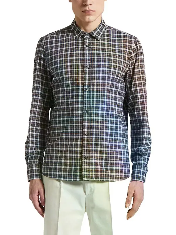 Peserico Check-pattern Shirt - Brown