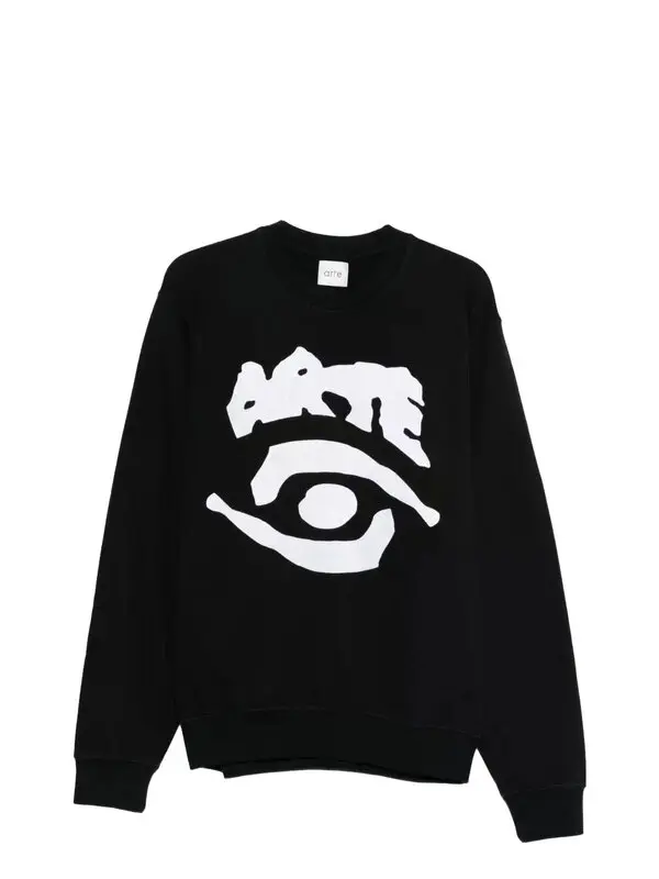 ARTE ANTWERP Embroidered-eye Sweatshirt - Black