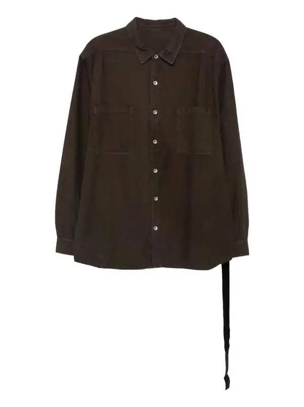 Rick Owens Button-fastening Pocket Shirt - Brown