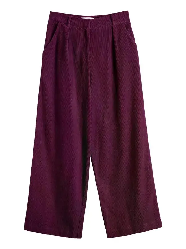 Chinti & Parker Pleated Corduroy Trousers - Purple