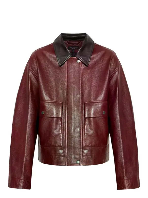 Rag & Bone Flap-pocket Leather Jacket - Red