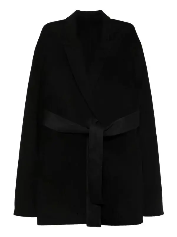 Alberta Ferretti Belted Wrap Coat - Black