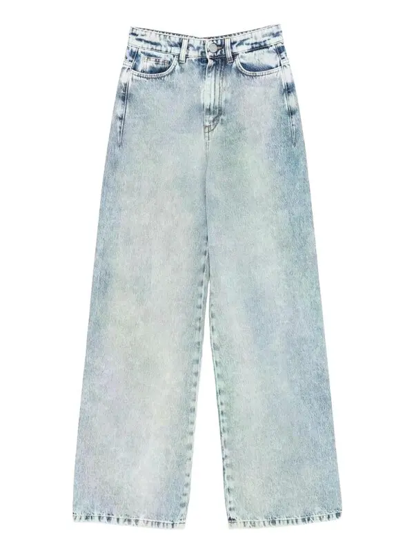 Vivetta Acid-wash Wide-leg Jeans - Blue